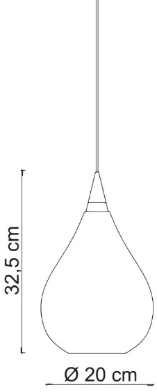 Sikrea Závěsné svítidlo SOSPESI Ø20 cm, 1xE27 Barva skla: Měděná, Barva montury: Matná bílá, Typ montury: Zápustná