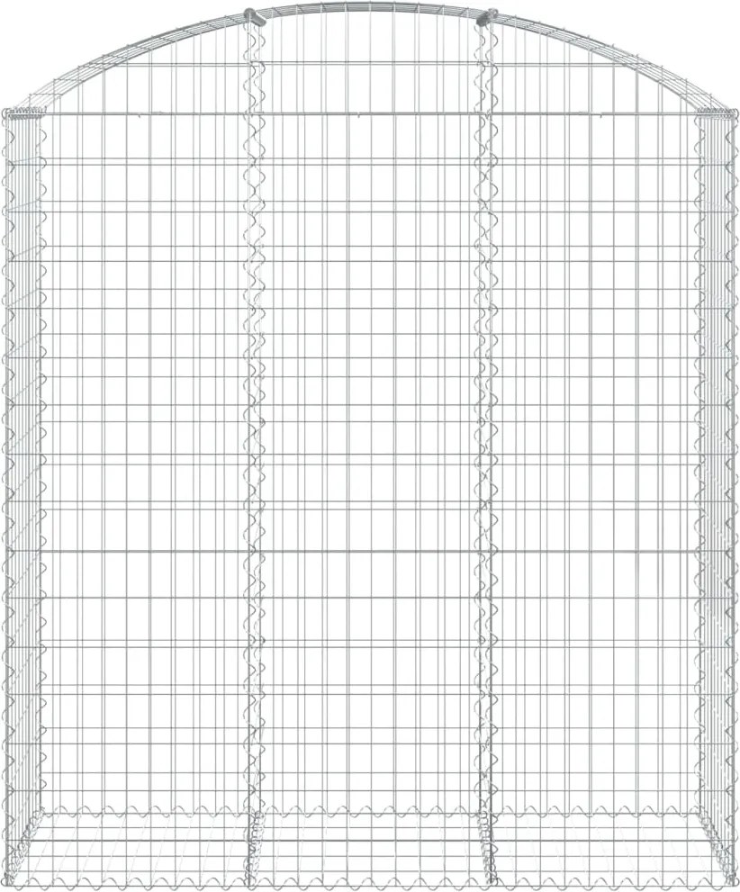 Klenutý gabionový koš 150 x 50 x 160/180 cm pozinkované železo 153458