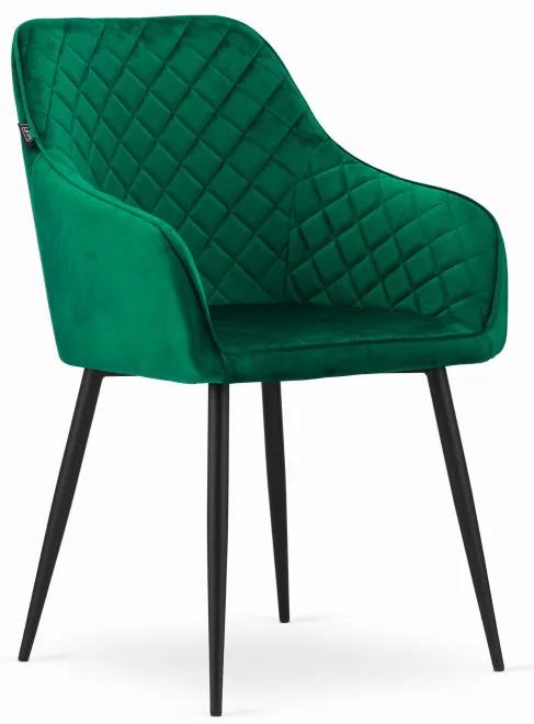 Set dvou jídelních židlí NUGAT - zelené (2ks)