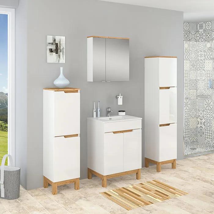 A-Interiéry Koupelnová skříňka s keramickým umyvadlem Spree 80-2D - spree_80_2d