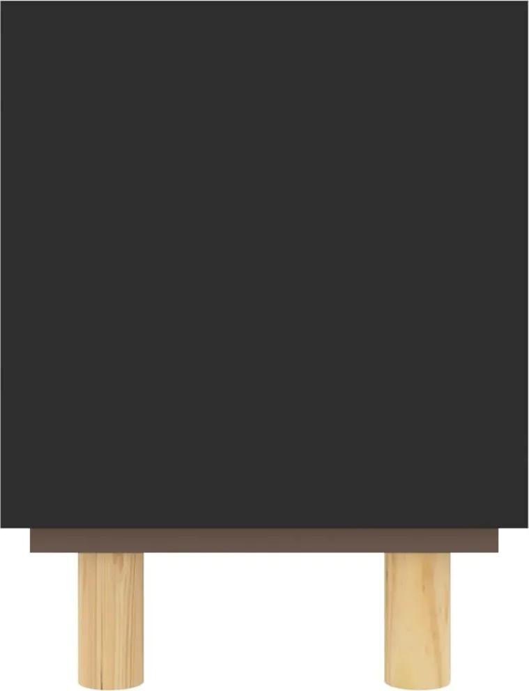 vidaXL TV stolek 80x30x40 cm masivní borovice a přírodní ratan [345613] Barva: Bílá