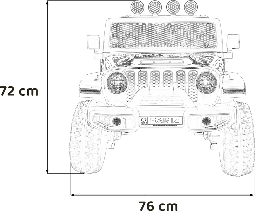 Ramiz Terénní auto OFF-ROAD 3.0 pro děti růžové + dálkové ovládání + pomalý start + pásy + LED a zvuky