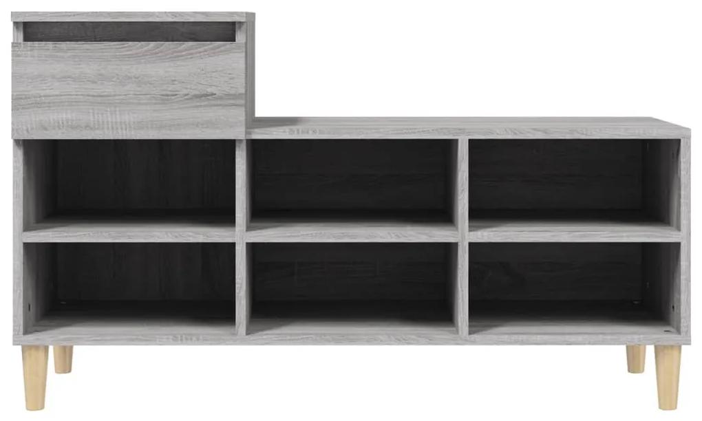 Botník šedý sonoma 102x36x60 cm kompozitní dřevo - Default Title