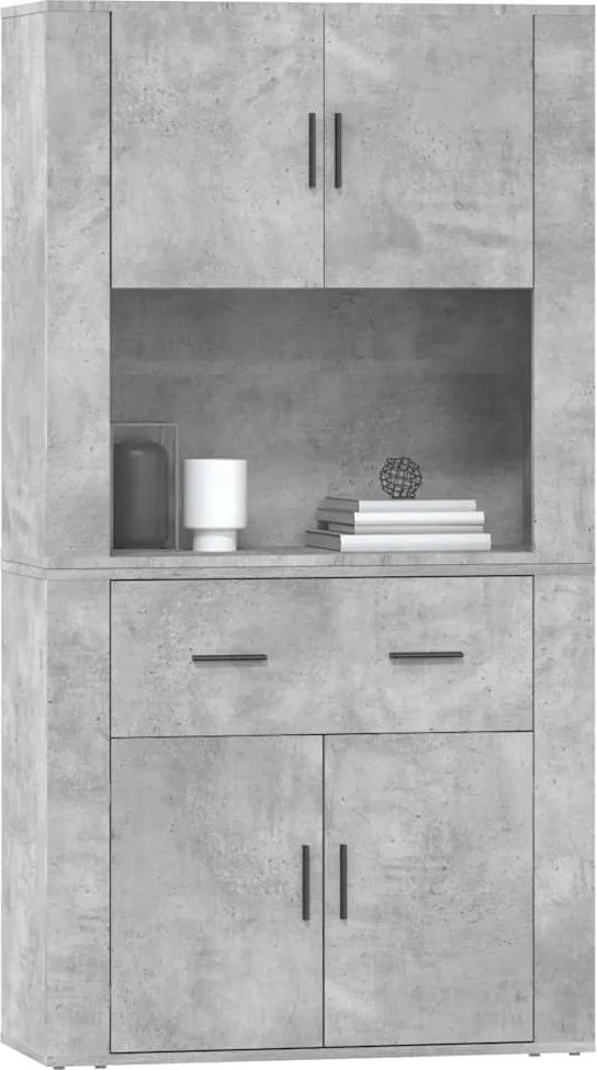 Skříň highboard betonově šedá kompozitní dřevo 3185371