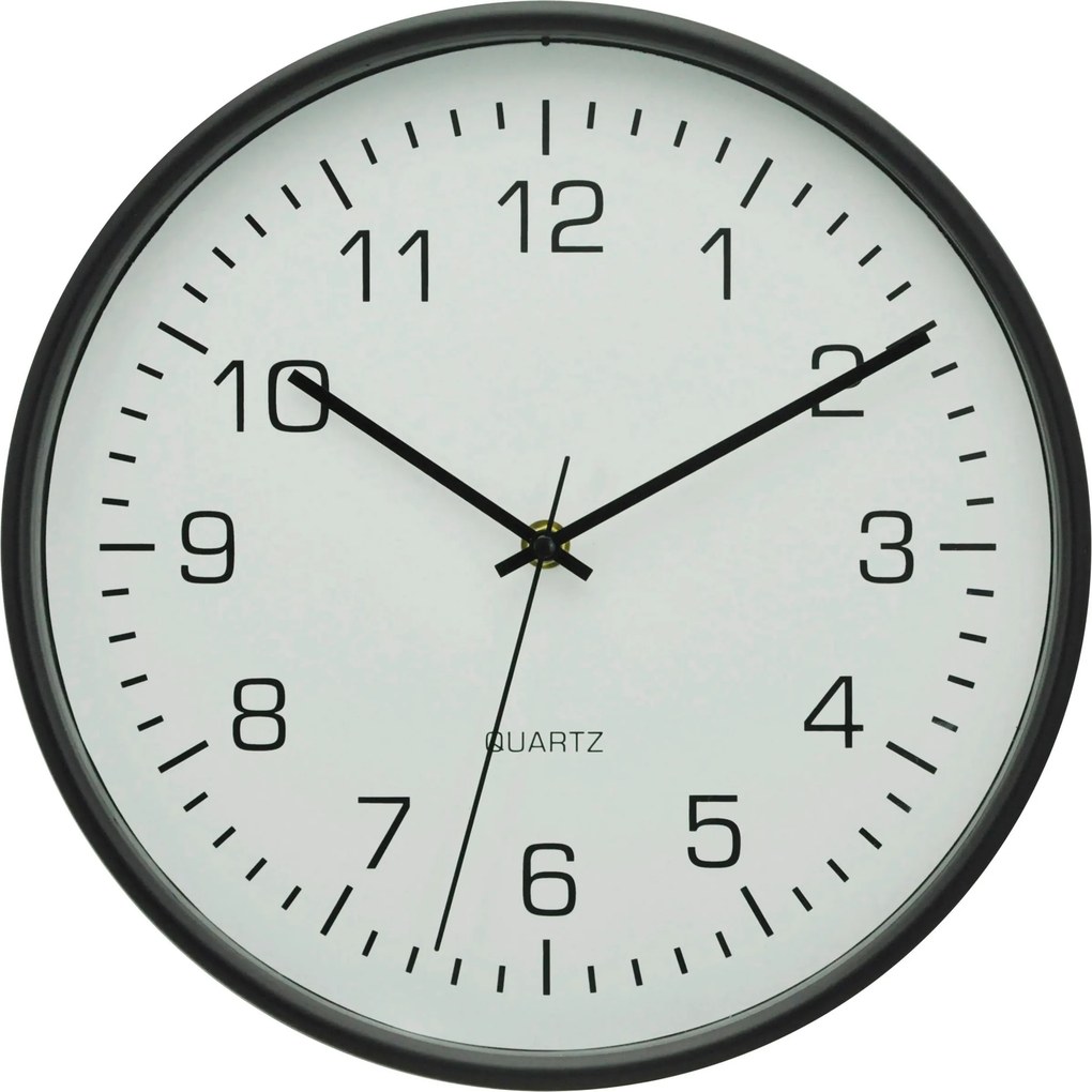 XXXLutz RÁDIEM ŘÍZENÉ HODINY černá, bílá 30 cm Ambia Home - Nástěnné hodiny - 0090070003