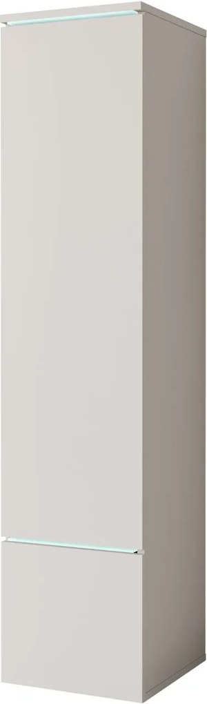 Sloupková skříňka do obývacího pokoje stojící/závěsná Vera kašmírová (VRBK001+LED)