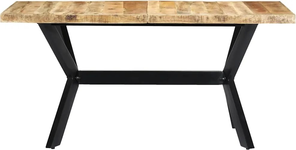 Jídelní stůl 160 x 80 x 75 cm masivní hrubé mangovníkové dřevo 247433