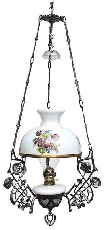 Floriánova huť Závěsná petrolejová lampa 85 cm FL0030