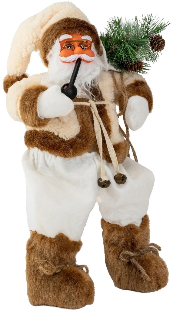 Tutumi, vánoční figurka Santa Clause 44 cm 301252, bílá-hnědá-zelená, CHR-08901