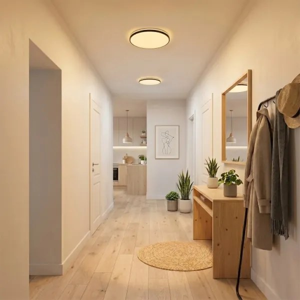 LED Stropní svítidlo HUGO LED/12/18/24W/230V 3000/4000/6500K pr. 30 cm IP54 čer.