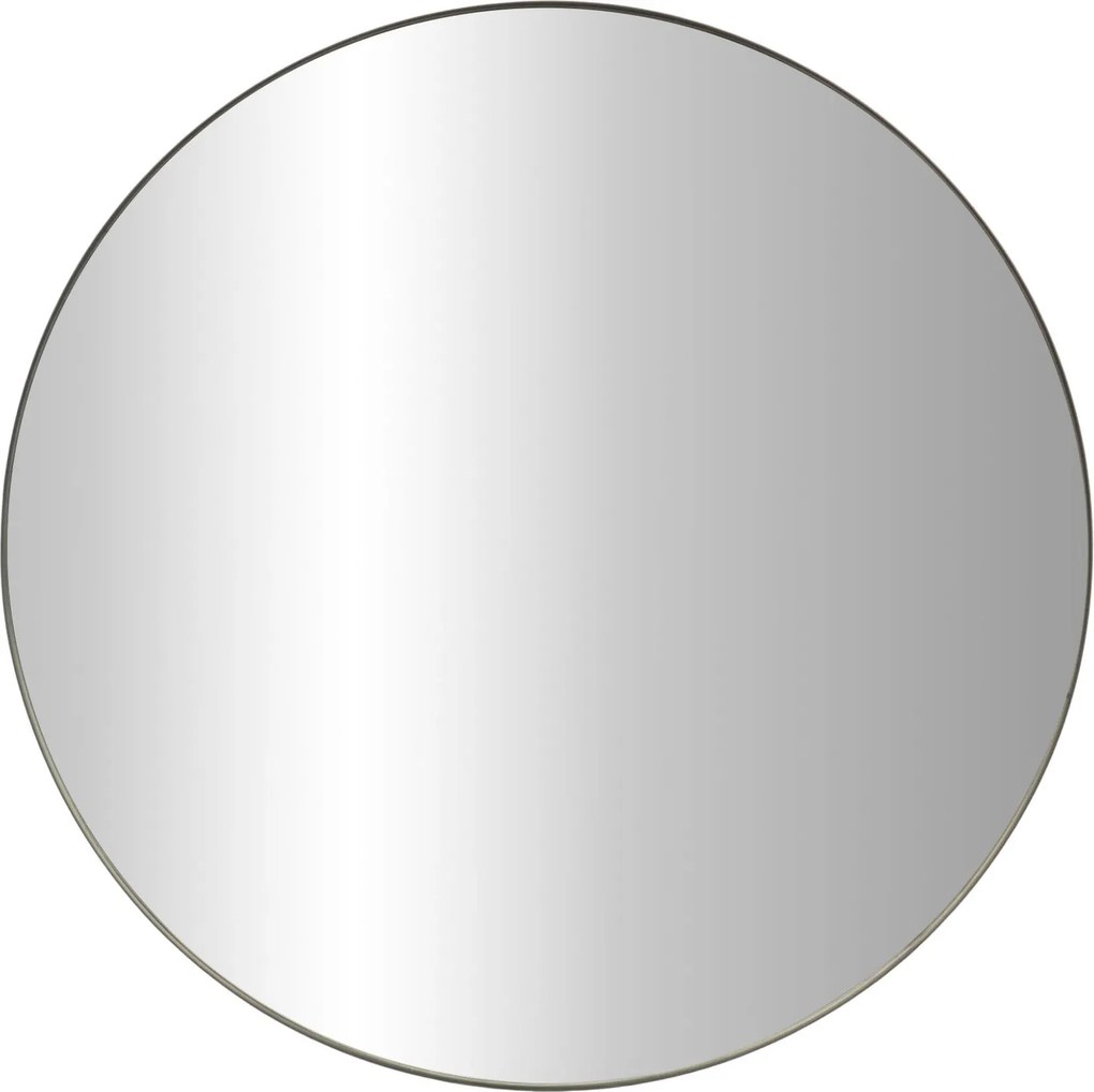 Kulaté zrcadlo NOOR, kovový rám, černá barva, Ø 80 cm