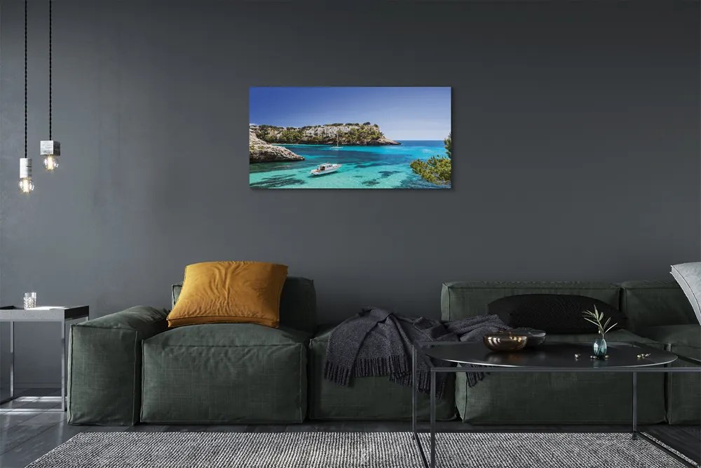 Obrazy na plátně Španělsko Cliffs mořské pobřeží 120x60 cm