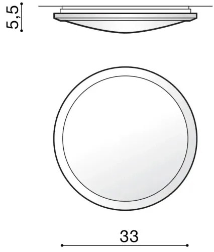 LED stropní svítidlo Junona 33 4000K chrom