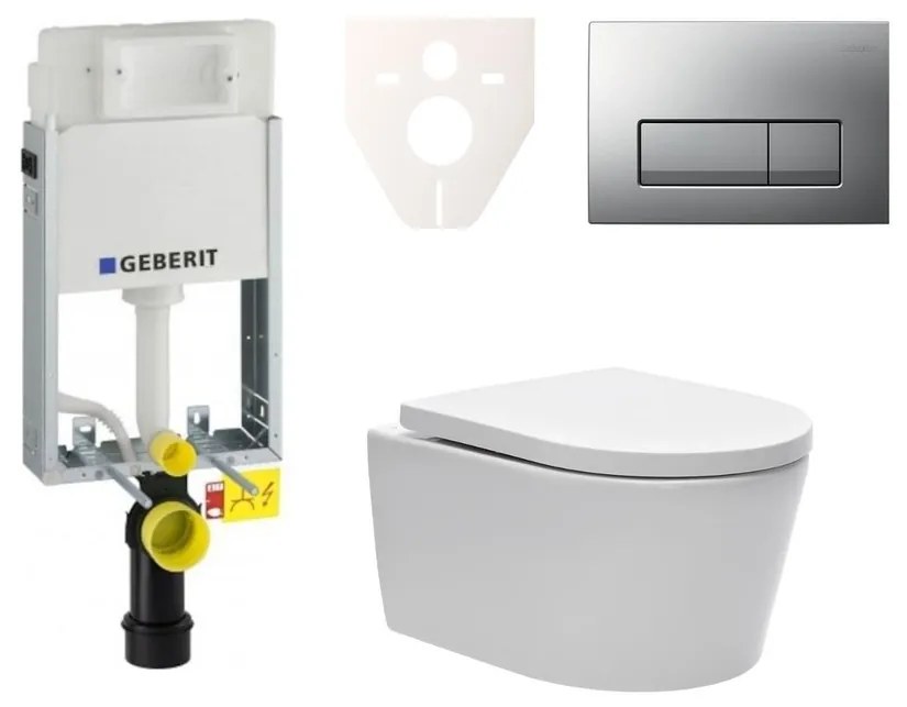 Cenově zvýhodněný závěsný WC set Geberit k zazdění + WC SAT Brevis SIKOGE1W8