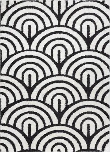 Dywany Łuszczów, AKCE: 160x220 cm Kusový koberec Mode 8629 cream/black, bílá, kancelář