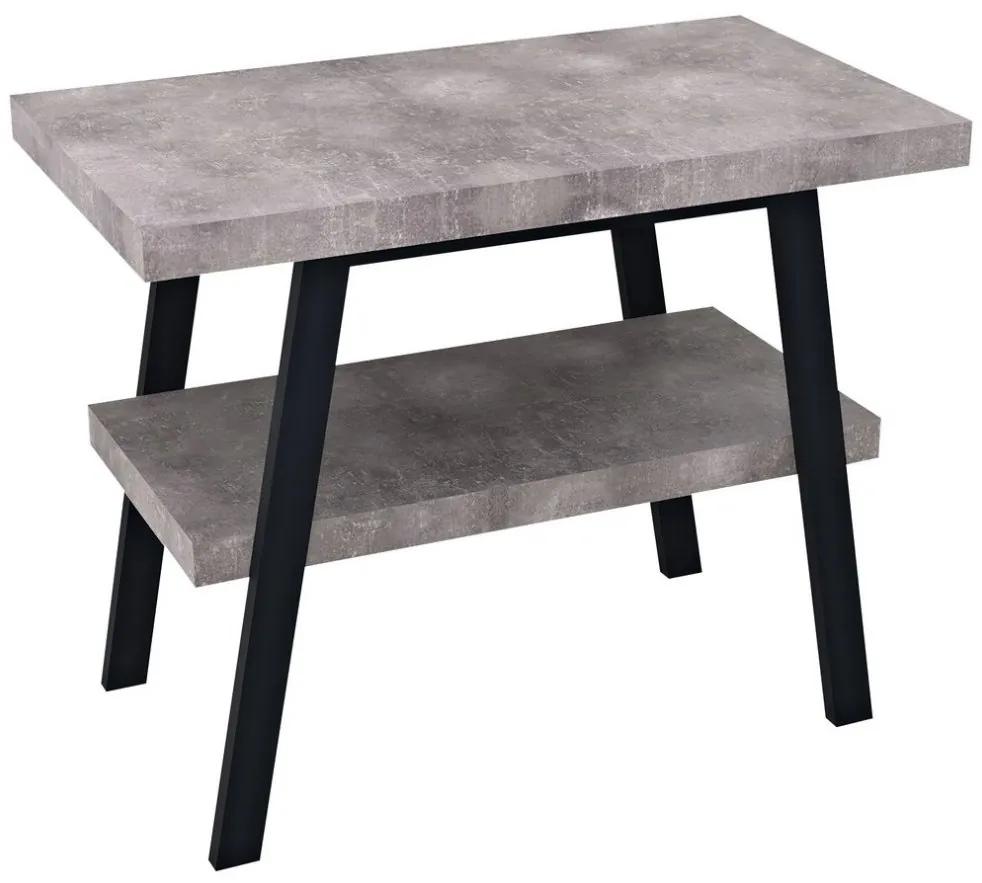 Sapho TWIGA umyvadlový stolek 80x72x50 cm, černá mat/cement VC442-80-7