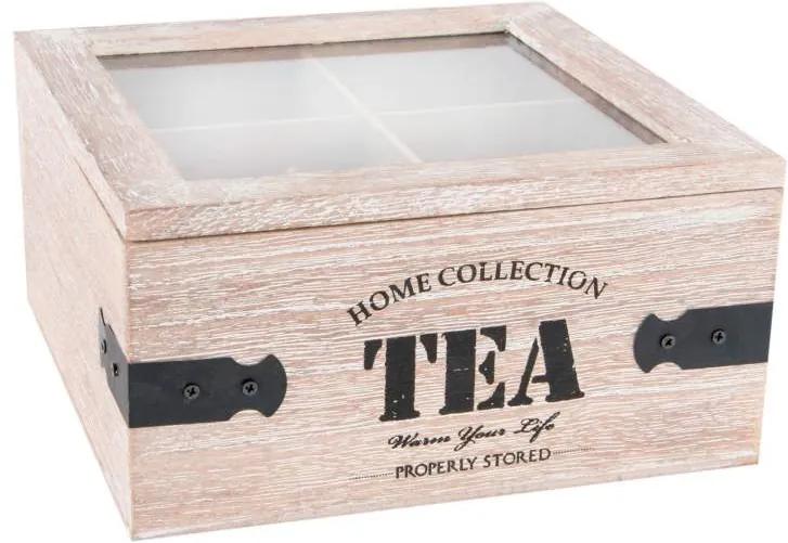 Dřevěná krabice na čaje 