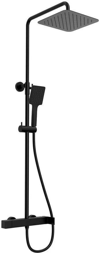 Sapho Sapho, CUBEMIX sprchový sloup s pákovou baterií, černá mat, CM139B