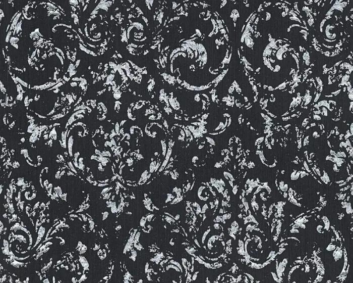 A.S. Création | 30660-6 tapety na zeď Metallic Silk | 0,53 x 10,05 m | černá,  stříbrná