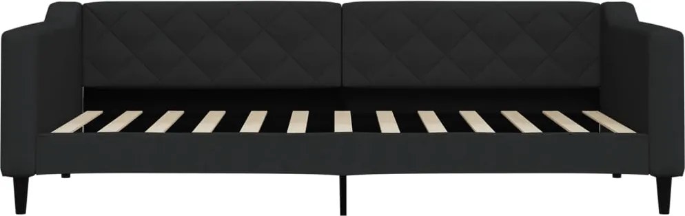 Válenda s matrací černá 90 x 200 cm textil 3197410