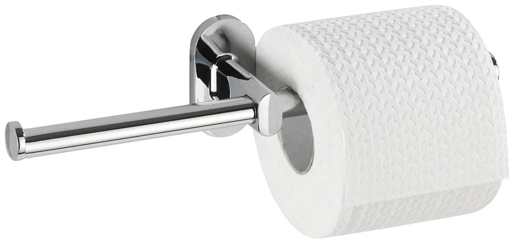 WENKO Držák WC papíru dvojitý BEZ VRTÁNÍ PowerLoc RICO kovově lesklý 7x27x7 cm