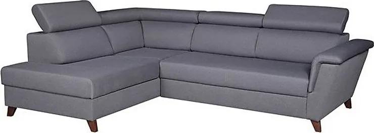 Casarredo - Komfort nábytek Rohová sedací souprava GRAVA rozkládací s úložným prostorem, levá, látky A1 | potah: lena 94,barva: N13 dub natural
