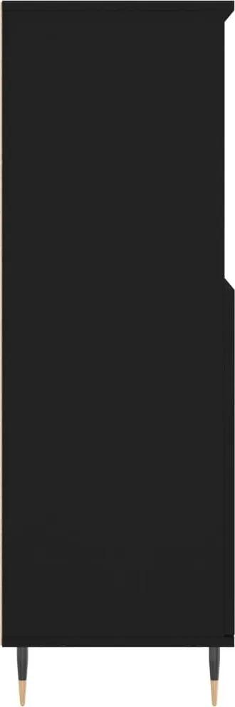 vidaXL Skříň highboard 60 x 36 x 110 cm kompozitní dřevo [831477] Barva: bílá s vysokým leskem