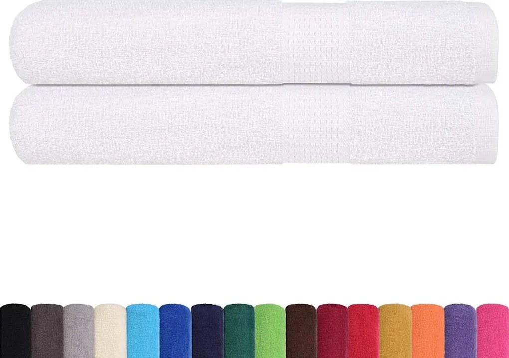 Saunové osušky FROGN 2 ks bílé 80x200 cm 360 g/m² 136661