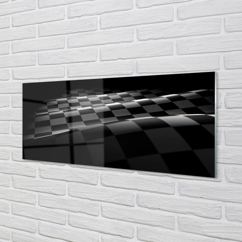 akrylový obraz checker vlajky 120x60 cm