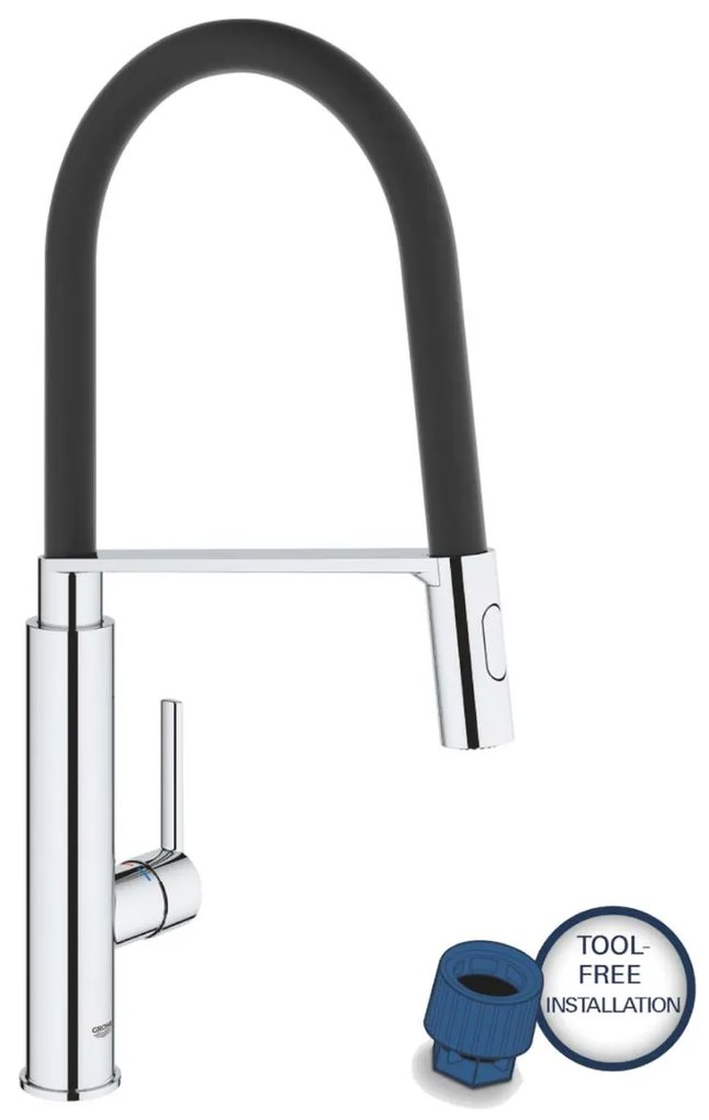 Grohe Feel - Dřezová baterie s flexibilním ramenem, chrom 31489000