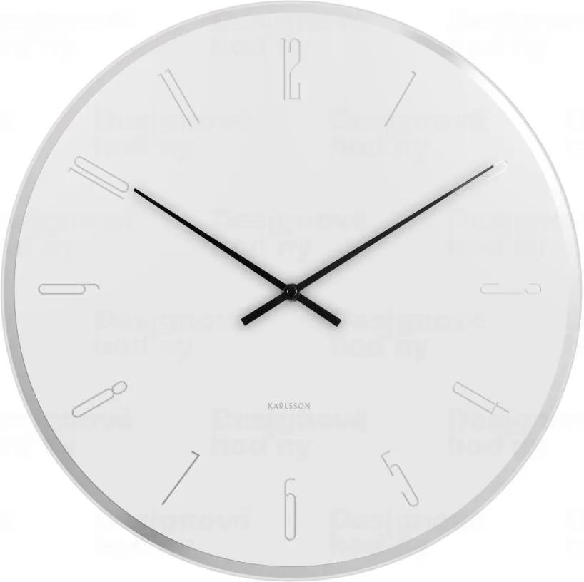 Nástěnné hodiny Karlsson Mirror Numbers 40 cm | bílá