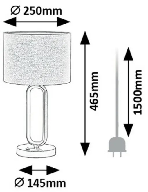 Rabalux 74044 stolní dekorativní lampa Domiro, zlatá