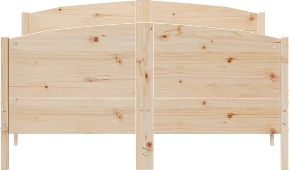 vidaXL Rám postele s čelem voskově 150 x 200 cm masivní borovice [3216170] Barva: Přírodní