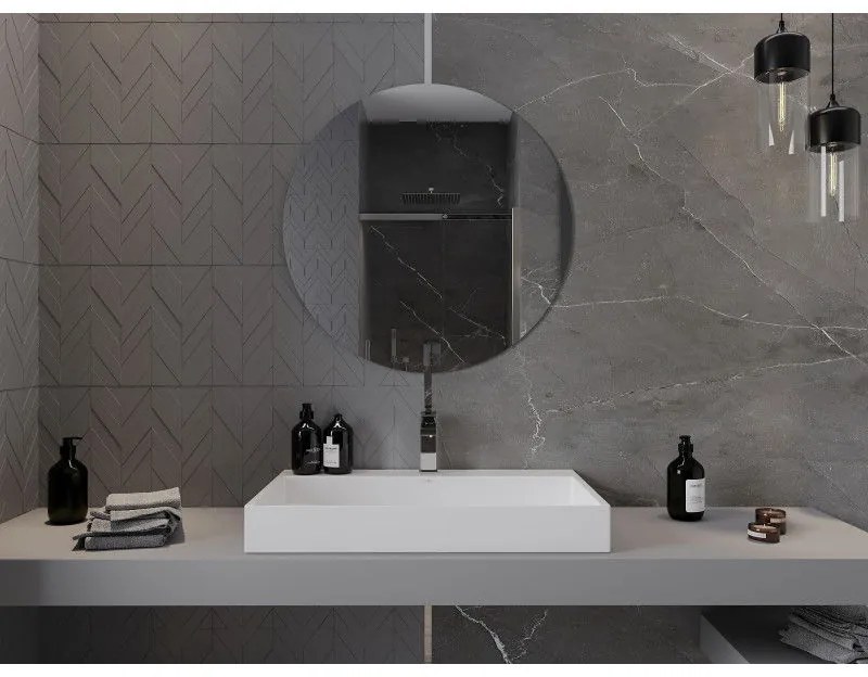 Mexen Alto, kulaté koupelnové zrcadlo 80 cm, 9853-080-080-000-00