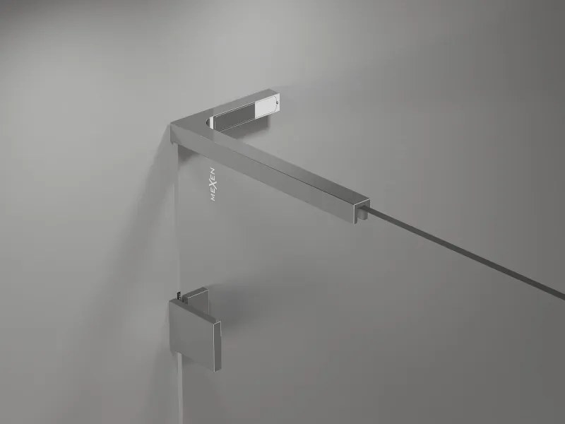 Mexen Lunar L vanová zástěna 1-křídlová 60 x 150 cm, transparentní, chrom - 897L-060-000-01-00