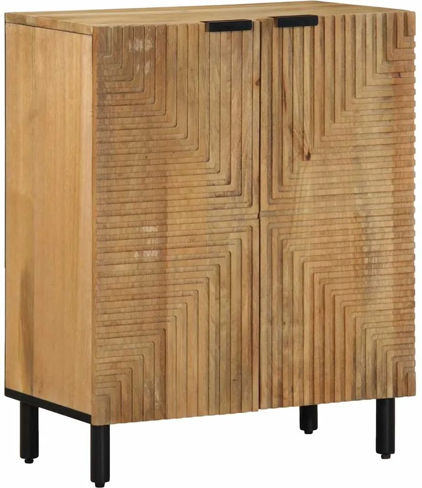3 kusy příborníků hnědé 60x33x75 cm Masivní dřevo Mango 3310005