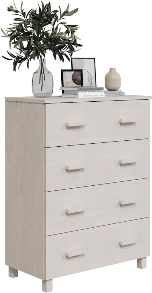 Příborník HAMAR bílý 79 x 40 x 103,5 cm masivní borovice 340425