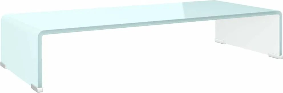 TV stolek / podstavec na monitor sklo zelený 70 x 30 x 13 cm 244144