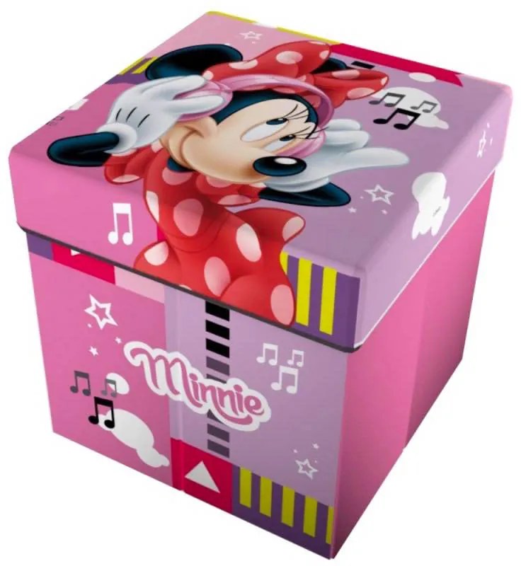 ELI Taburet s úložným prostorem Minnie Mouse 32x32x32cm