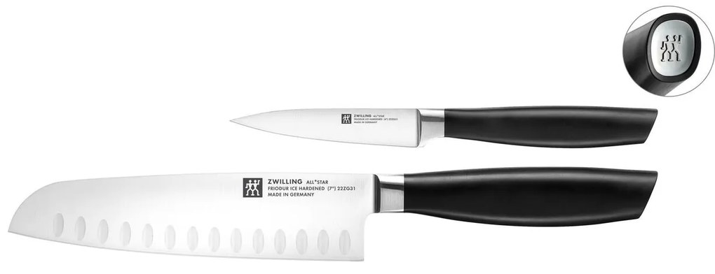 Zwilling All Star sada 2 nožů, Santoku nůž 18 cm a špikovací nůž 10 cm, 33780-001