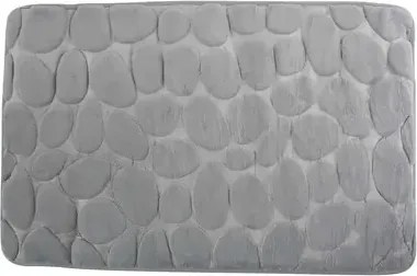 MSV PEBBLES koupelnová předložka 50 x 80 cm šedá / PU pěna / protisklu
