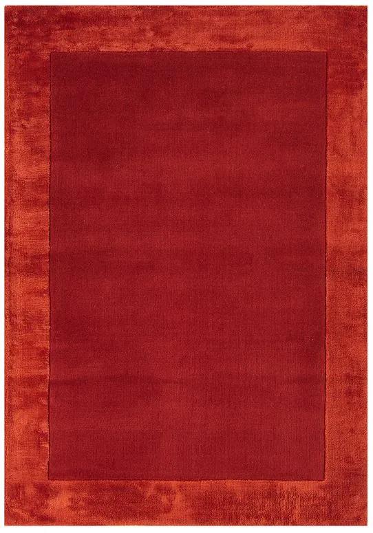 Moderní kusový koberec Ascot Jednobarevný červený Rozměr: 120x170 cm