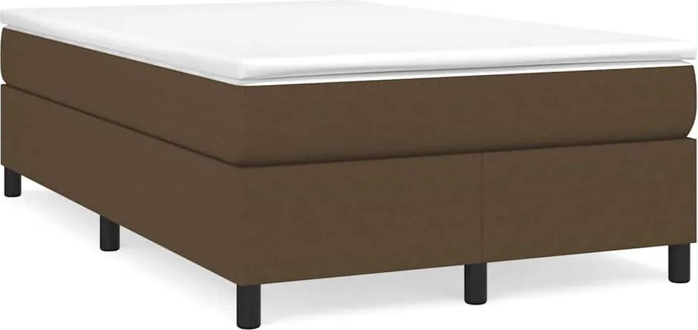 Rám postele s boxspringem tmavě hnědá 120 x 200 cm textil 3120849