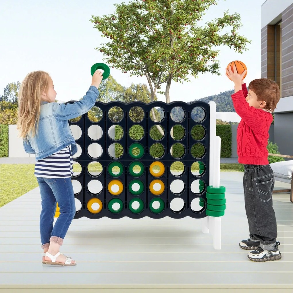 Costway Large Match 4 Jumbo Match 4 Set černá + – 84 × 33 × 79 cm, bílý