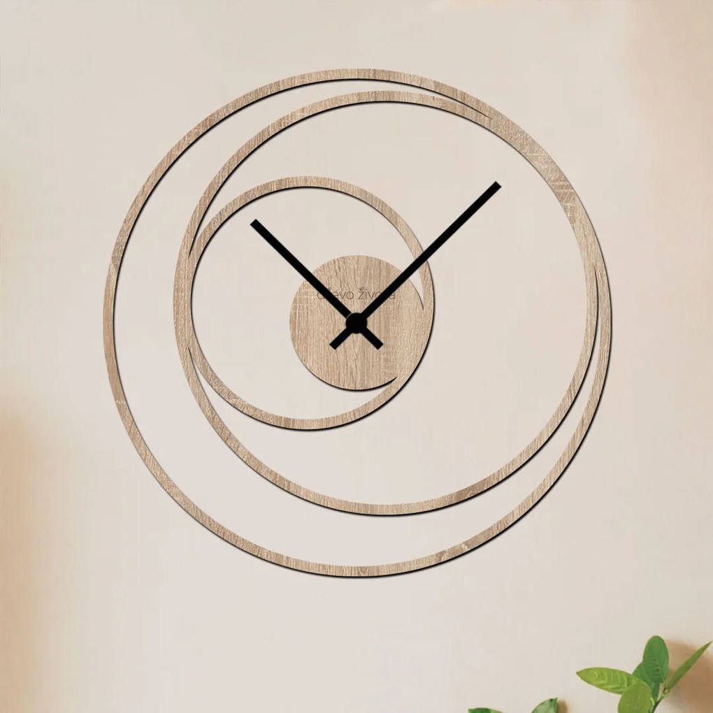 dřevo života Nástěnné hodiny KRUH - IHNED K ODESLÁNÍ Zvolte barvu dekoru: Bílá, Zvolte velikost hodin (cm): 50x50, Barva ručiček: Černé