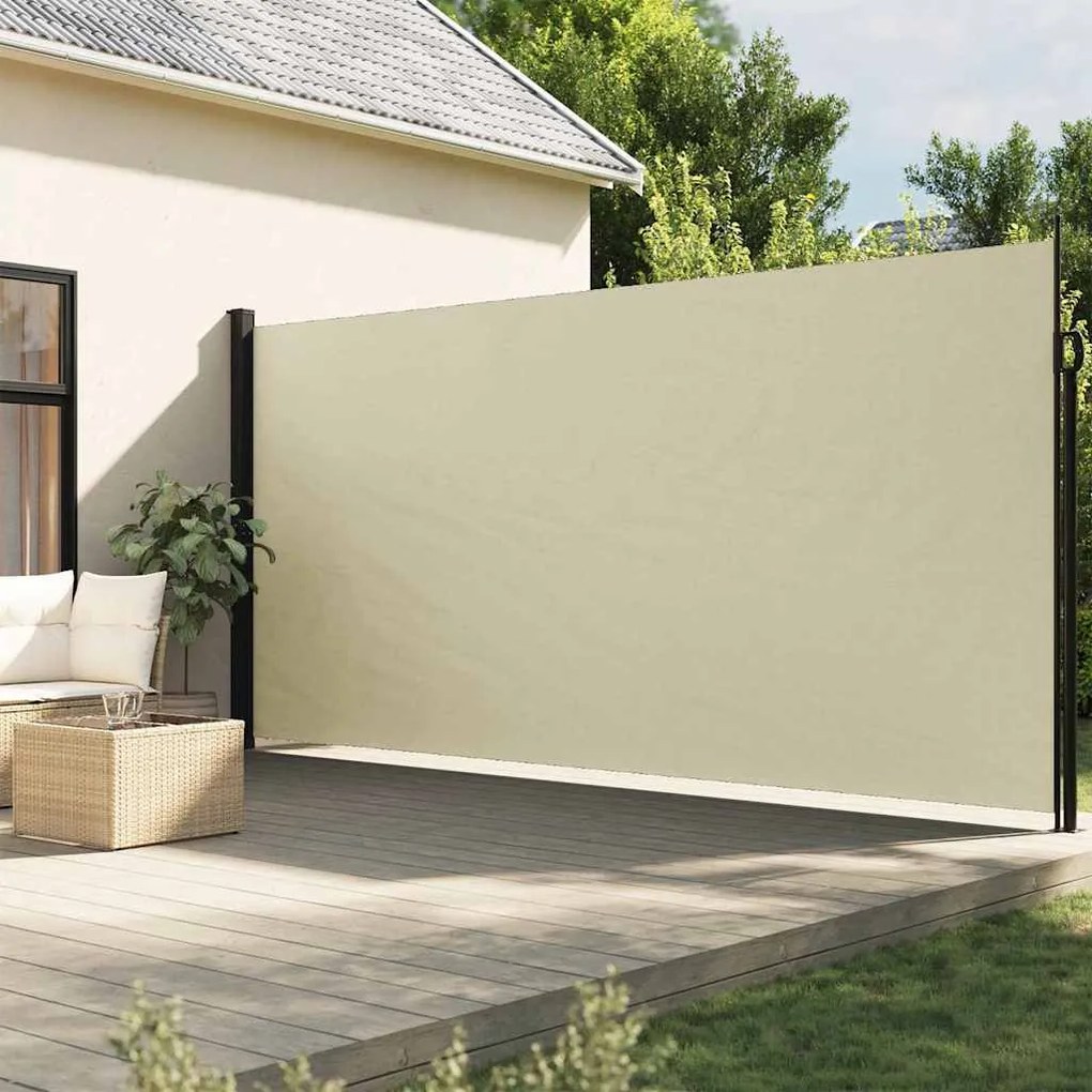 vidaXL Zatahovací boční markýza 220 x 500 cm [42035505] Barva: krémová