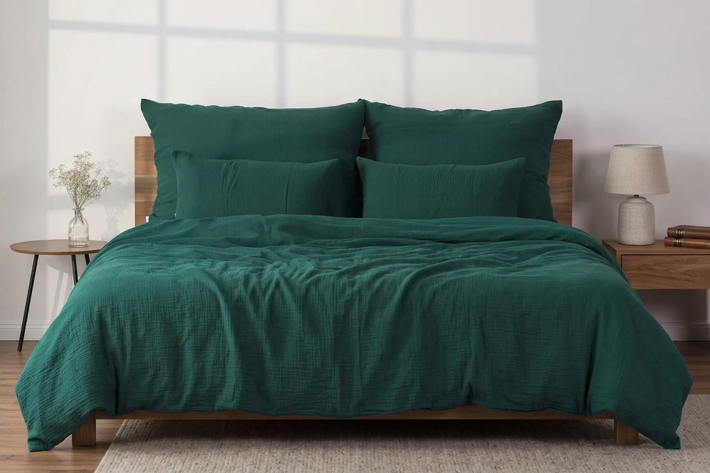 Celoroční mušelínové povlečení Ocean - GOTS Velikost: 140 x 200 + 70 x 90