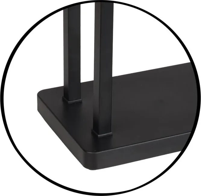 Erga Roki, dvouramenný věšák na ručníky 30,5x20,5x80,5 cm, černá matná, ERG-YKA-P.ROKI-BLK