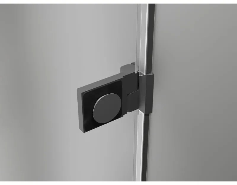 Mexen, Mexen Lunar-B Otočné pravé sprchové dveře 60 cm, transparentní, pistolový kov - 832-060-000-95-00-P