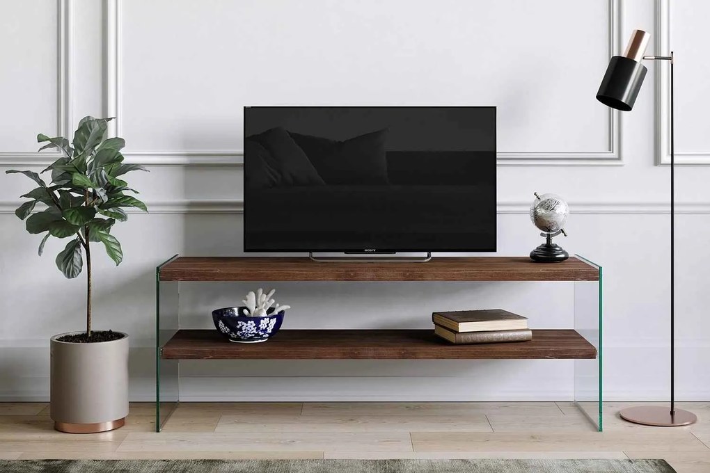 Designový TV stolek Dalida 120 cm vzor ořech